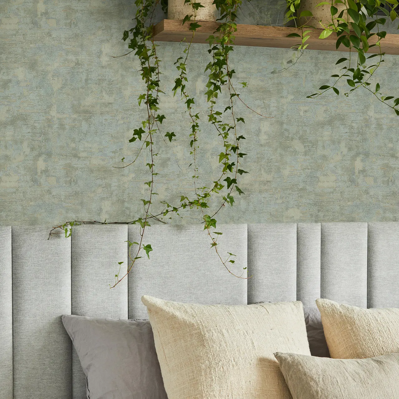 Ornamental Texture Sage Wallpaper - Masseys