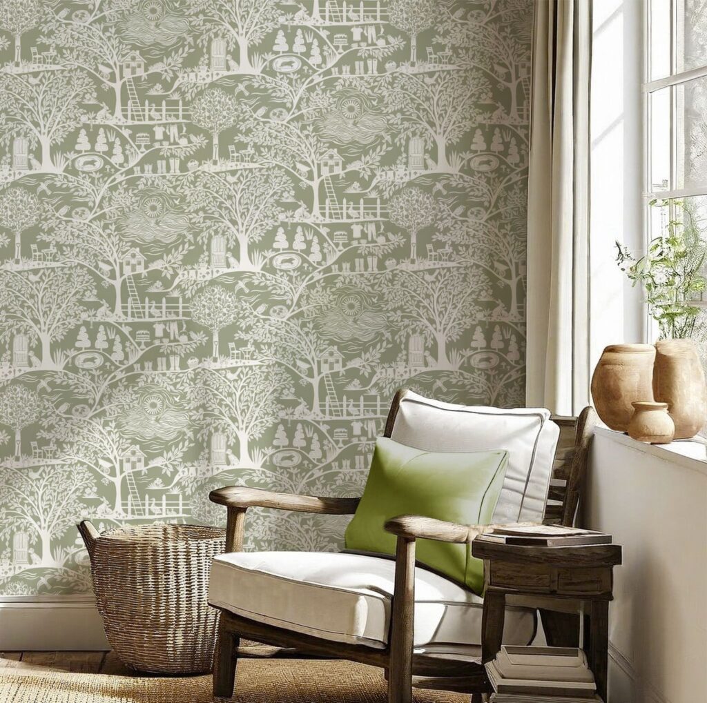 Homegrown Green Wallpaper